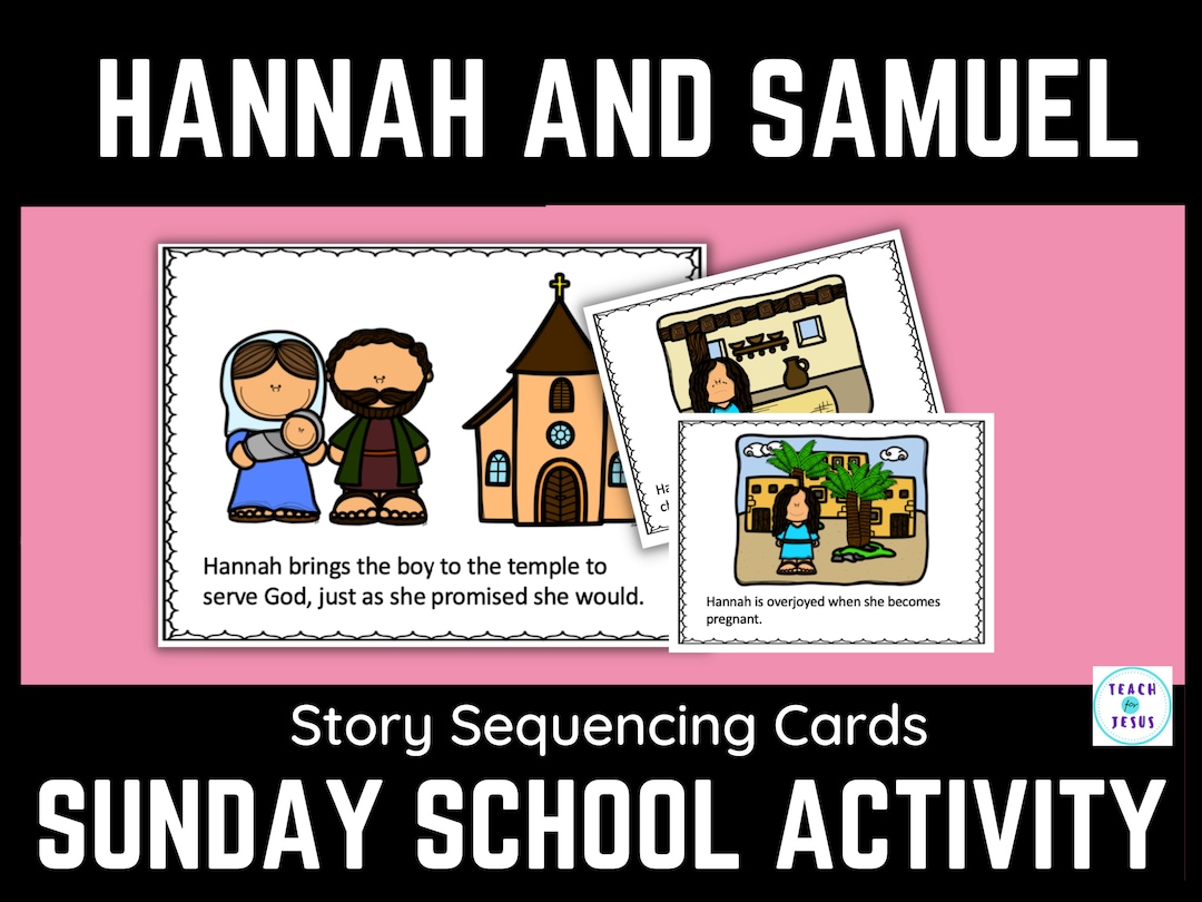 Hannah and Samuel Bible Story Sequencing Cards for Sunday - Etsy