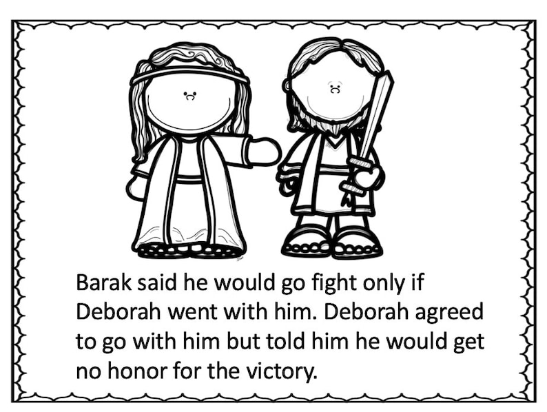 Deborah and Barak Bible Story Sequencing Cards for Sunday School ...