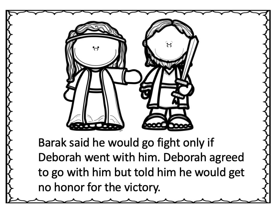 Deborah and Barak Bible Story Sequencing Cards for Sunday School ...