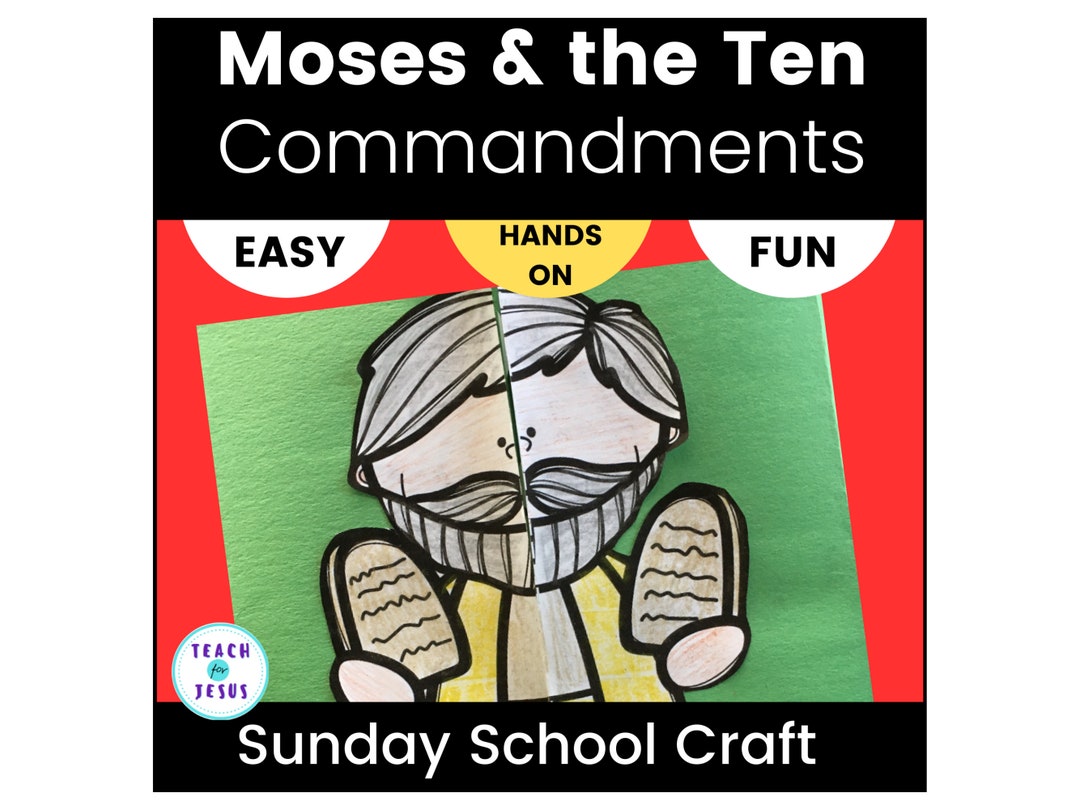 Moses and the Ten Commandments Craft and Activity for Sunday School ...