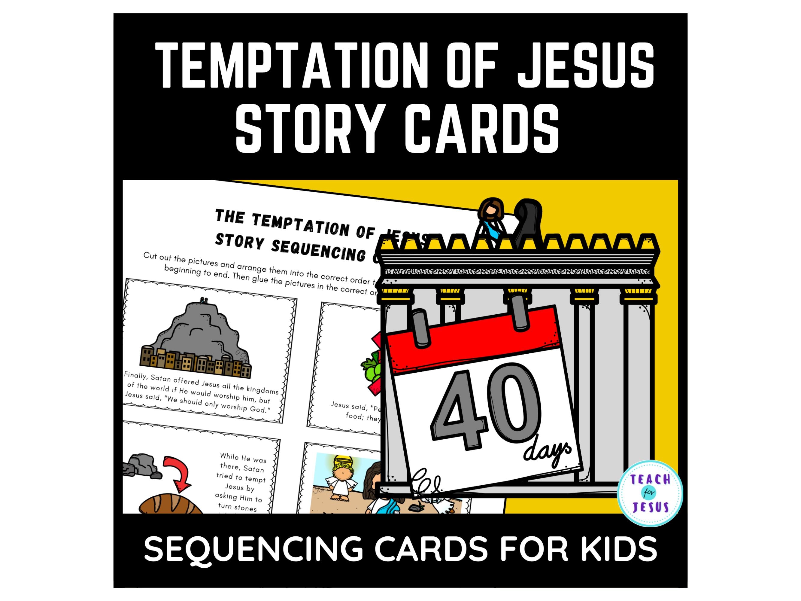 The Temptation of Jesus Craft for Preschool - Jesus in the Desert Bible ...