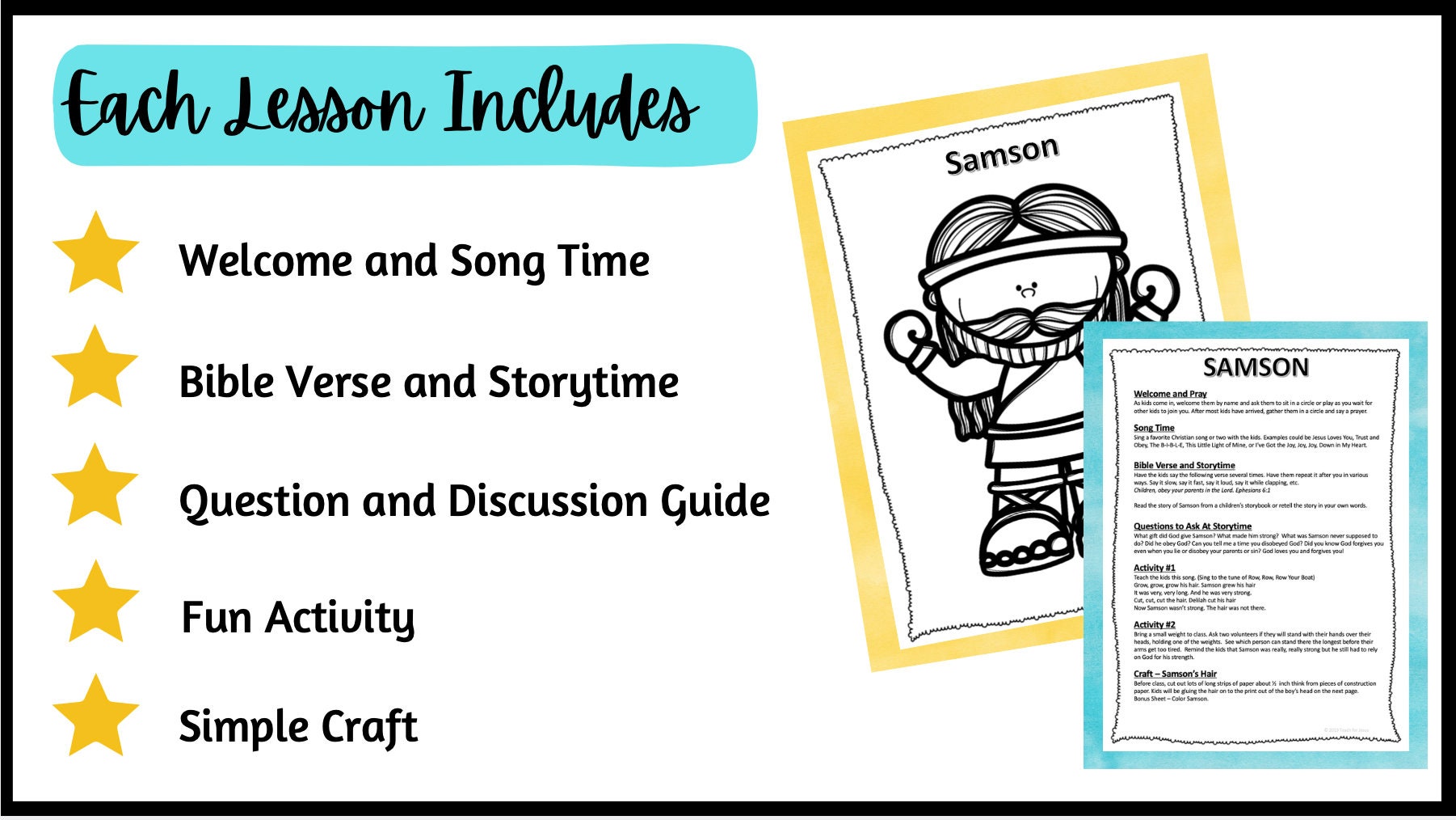 Preschool Sunday School Lessons for Kids Ministry and Children's Church ...