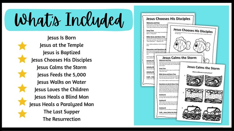 Preschool Bible Lessons About Jesus and His Miracles - Printable Crafts ...