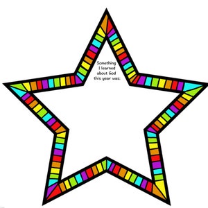 End of the Year Sunday School Craft - Star Flip Book to Capture ...