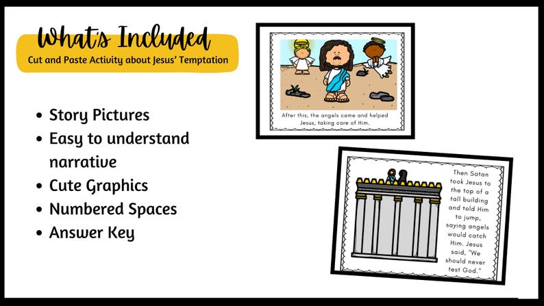 The Temptation of Jesus Craft for Preschool - Jesus in the Desert Bible ...