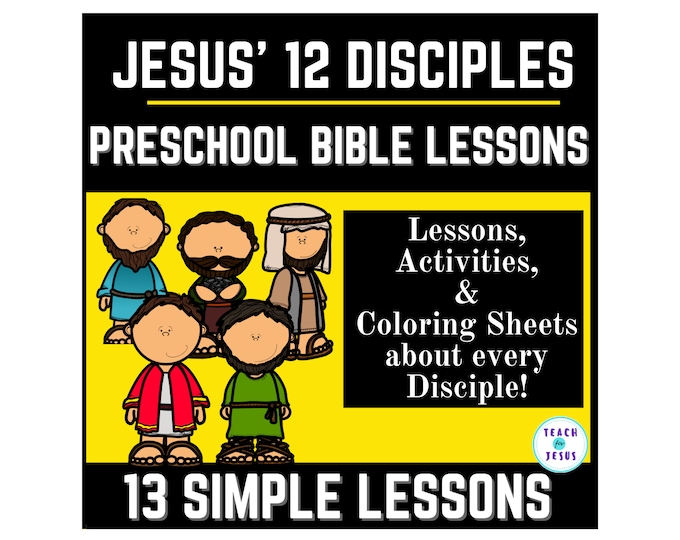 12 Disciples of Jesus Preschool Bible Lessons for Sunday School - Bible ...