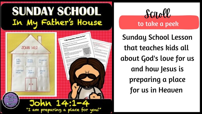 Jesus Loves You, God Loves You Sunday School Lesson From John 14:1 - 4 ...