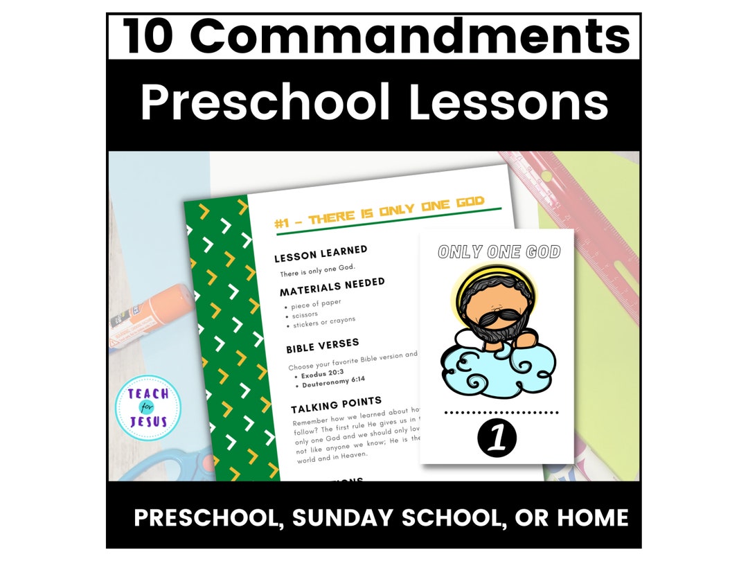 Moses and the 10 Commandments Activity Craft and Lessons for Preschool ...