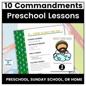 Moses and the 10 Commandments Activity Craft and Lessons for Preschool ...