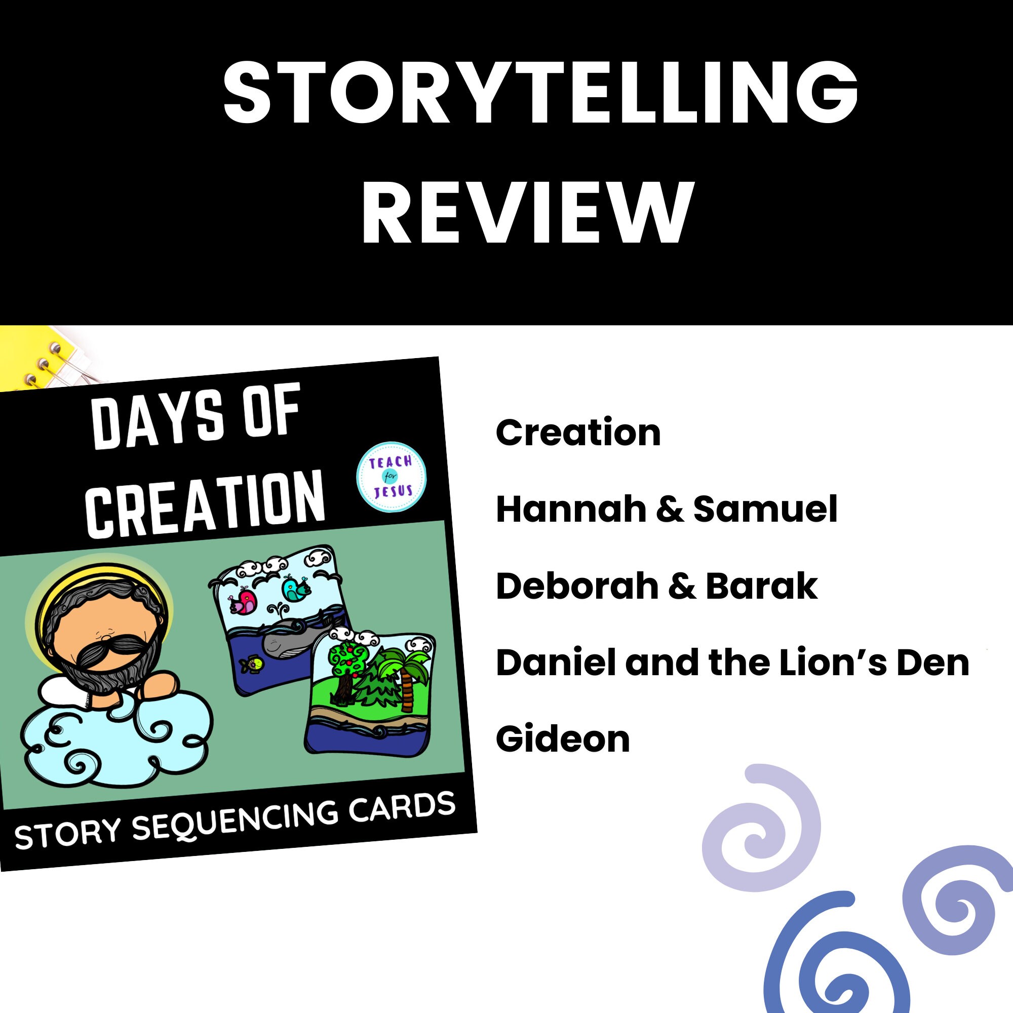 Old Testament Bible Story Sequencing Cards for Sunday School Lessons ...