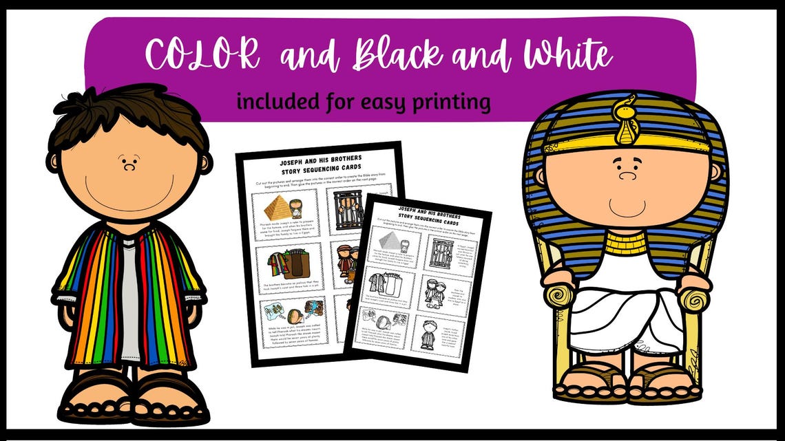 Joseph and His Colorful Coat and Joseph's Brothers Bible Story ...