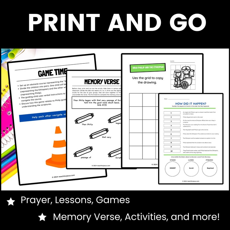 Philip and the Ethiopian for Kids Sunday School Class Preschool ...