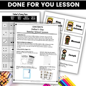 Father's Day Lesson for Sunday School Bible Lesson With a Gift for Dad ...