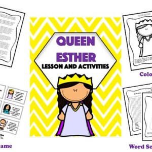Queen Esther Sunday School Lesson - Bible Story & Activities Instant ...