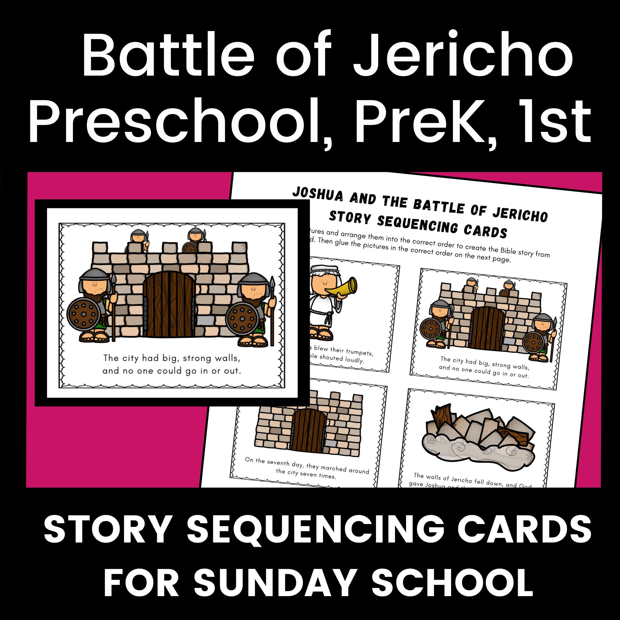 Joshua and the Battle of Jericho Bible Story Sequencing Cards for ...