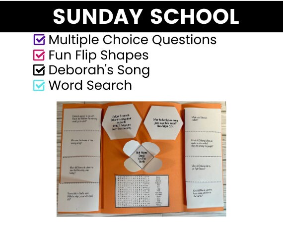 Deborah and Barak Craft Activity for Sunday School Kids - Etsy