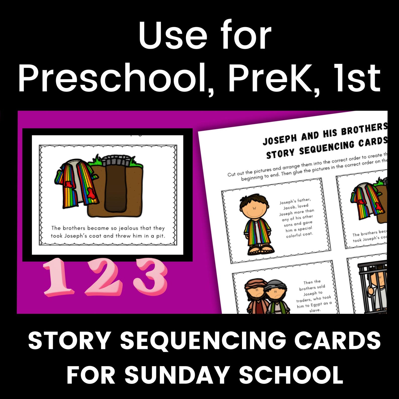 Joseph and His Colorful Coat and Joseph's Brothers Bible Story ...