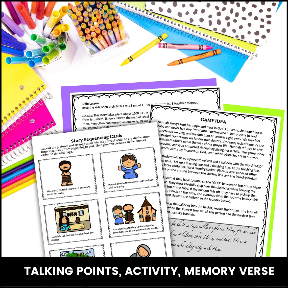 Sunday School Lesson About Hannah and Samuel - for This Child I Have ...