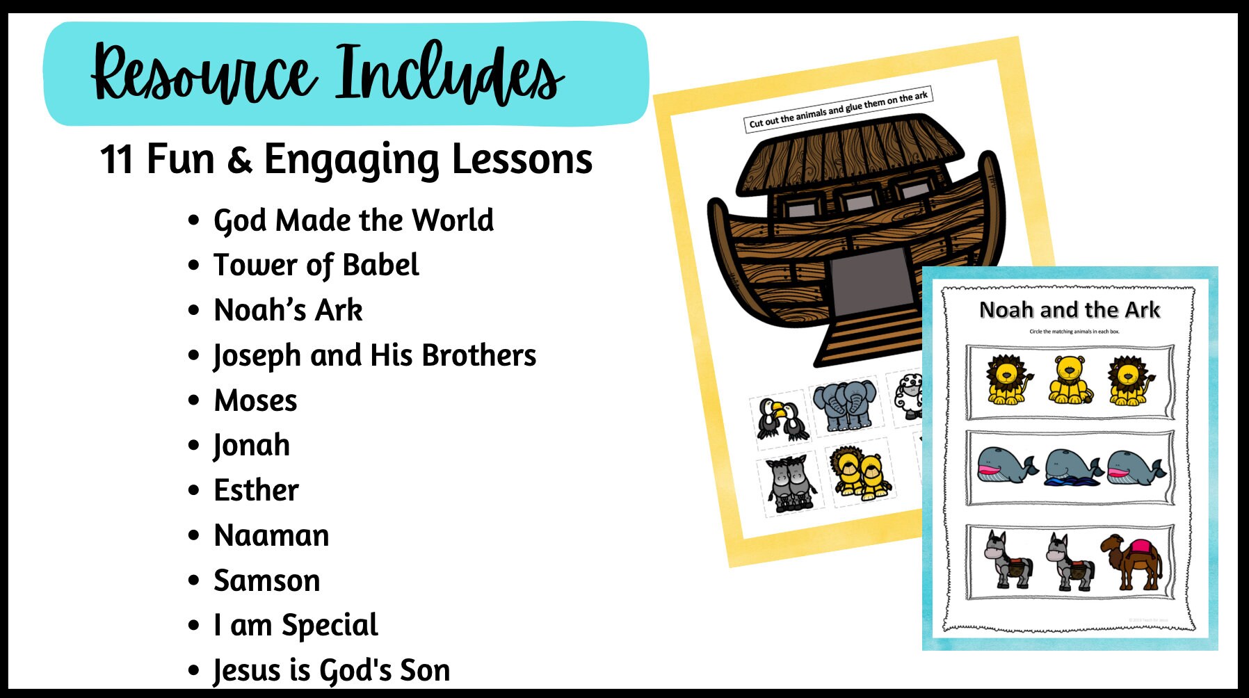 Preschool Sunday School Lessons for Kids Ministry and Children's Church ...