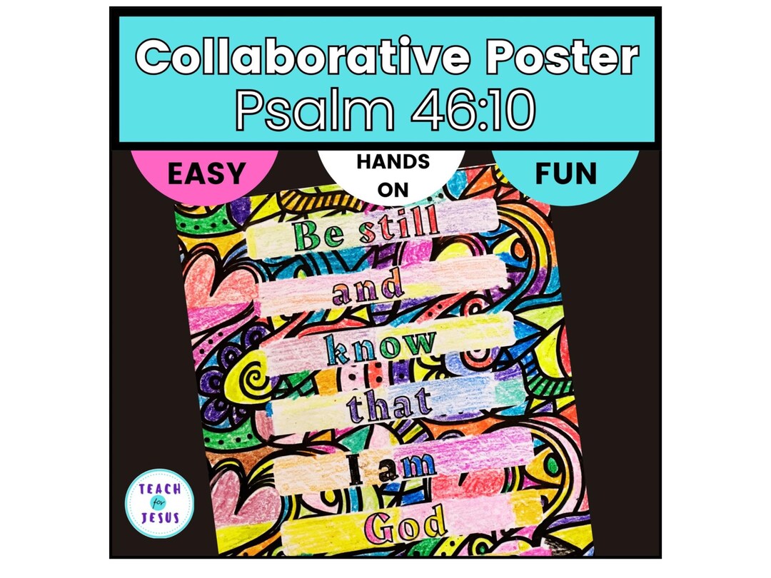 Collaborative Poster Bible Verse Coloring Page and Poster for Christian ...
