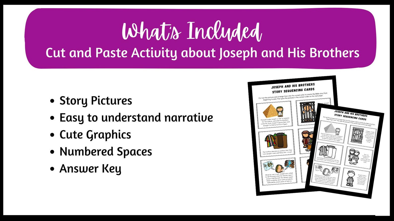 Joseph and His Colorful Coat and Joseph's Brothers Bible Story ...