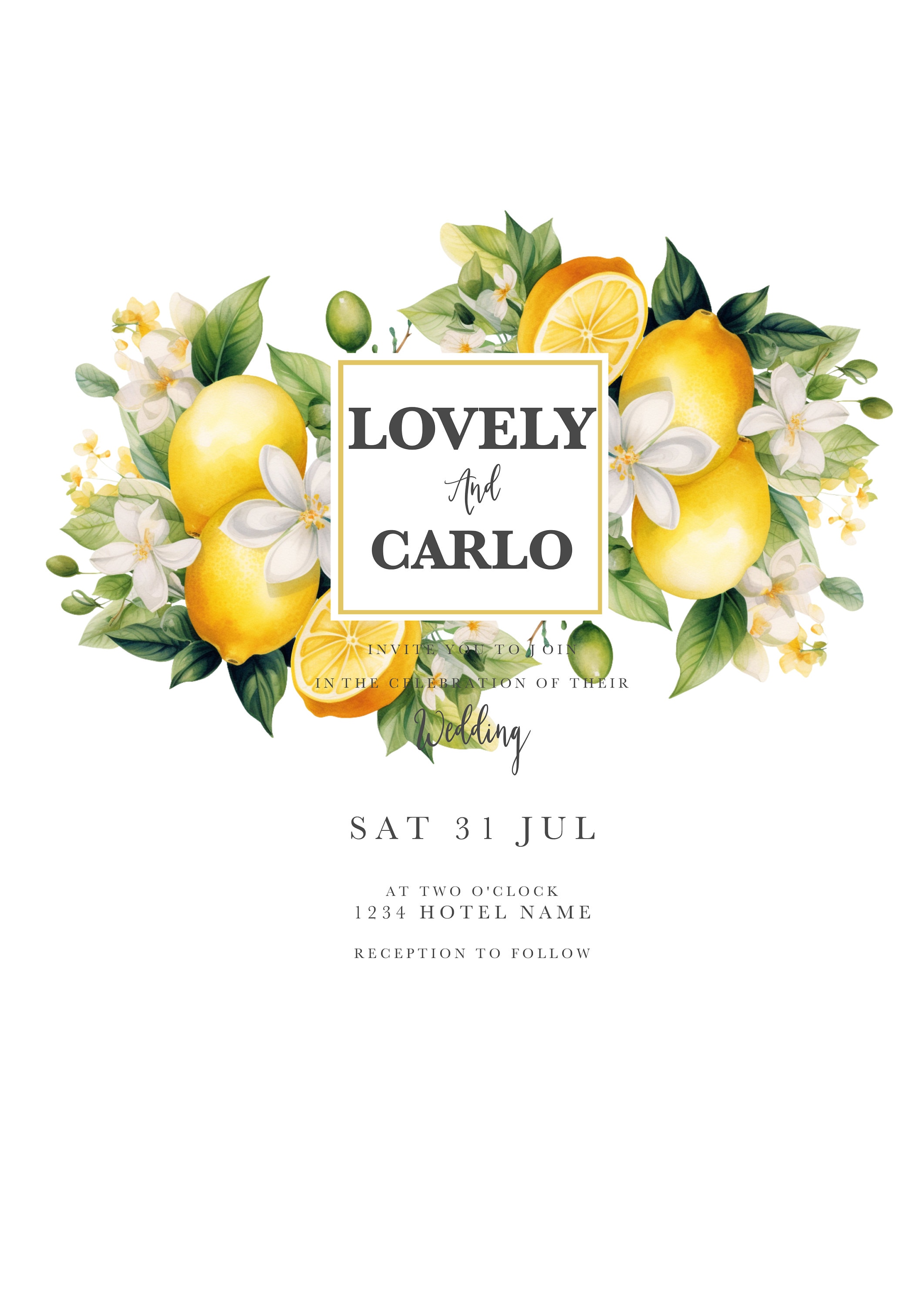 Watercolor Lemon Clipart PNG Set of 20 , Lemon Flowers Bouquet PNG ...