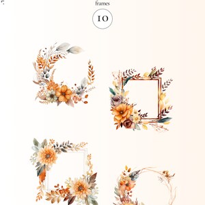 Watercolor Fall Flowers Clipart – Autumn Decor, 75 PNG Elements ...