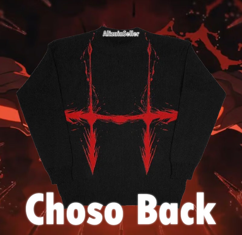 Choso Knit Sweater, Piercing Blood Knit Sweater, Anime Sweater, Jujutsu ...
