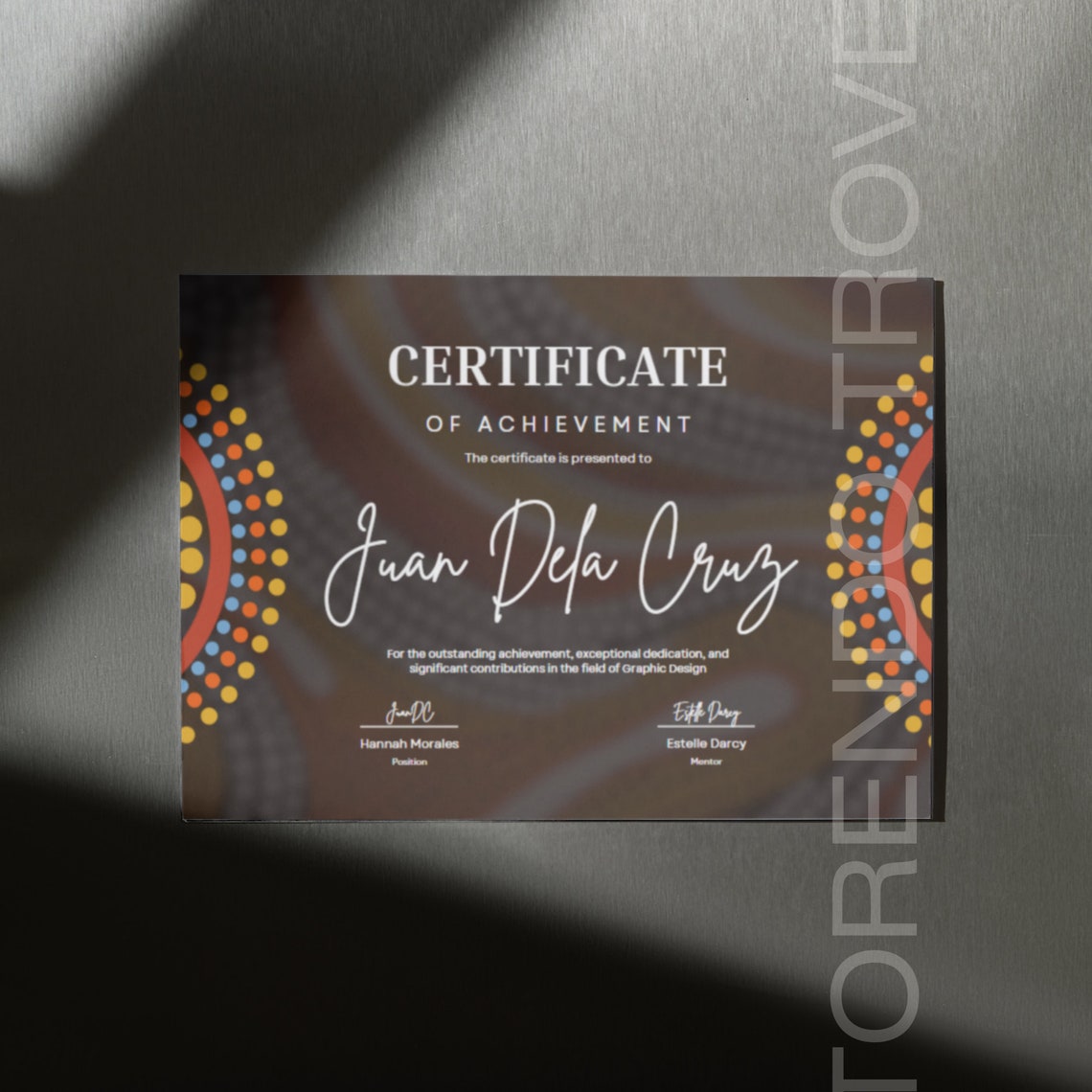 Aboriginal Certificate Template V2, Canva File Editable, 2-in-1 ...