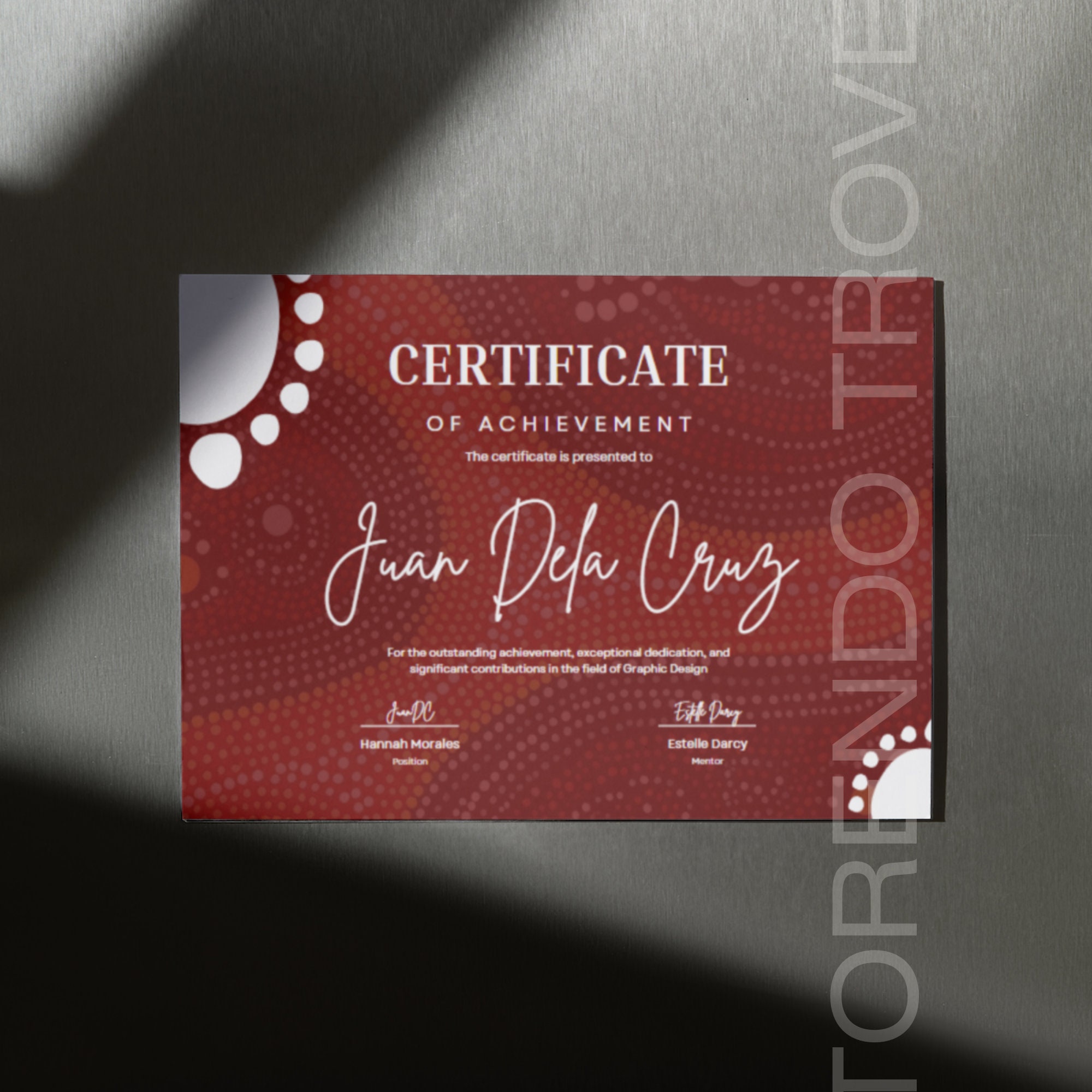 Aboriginal Certificate Template, Canva File Editable, 2-in-1, Landscape ...