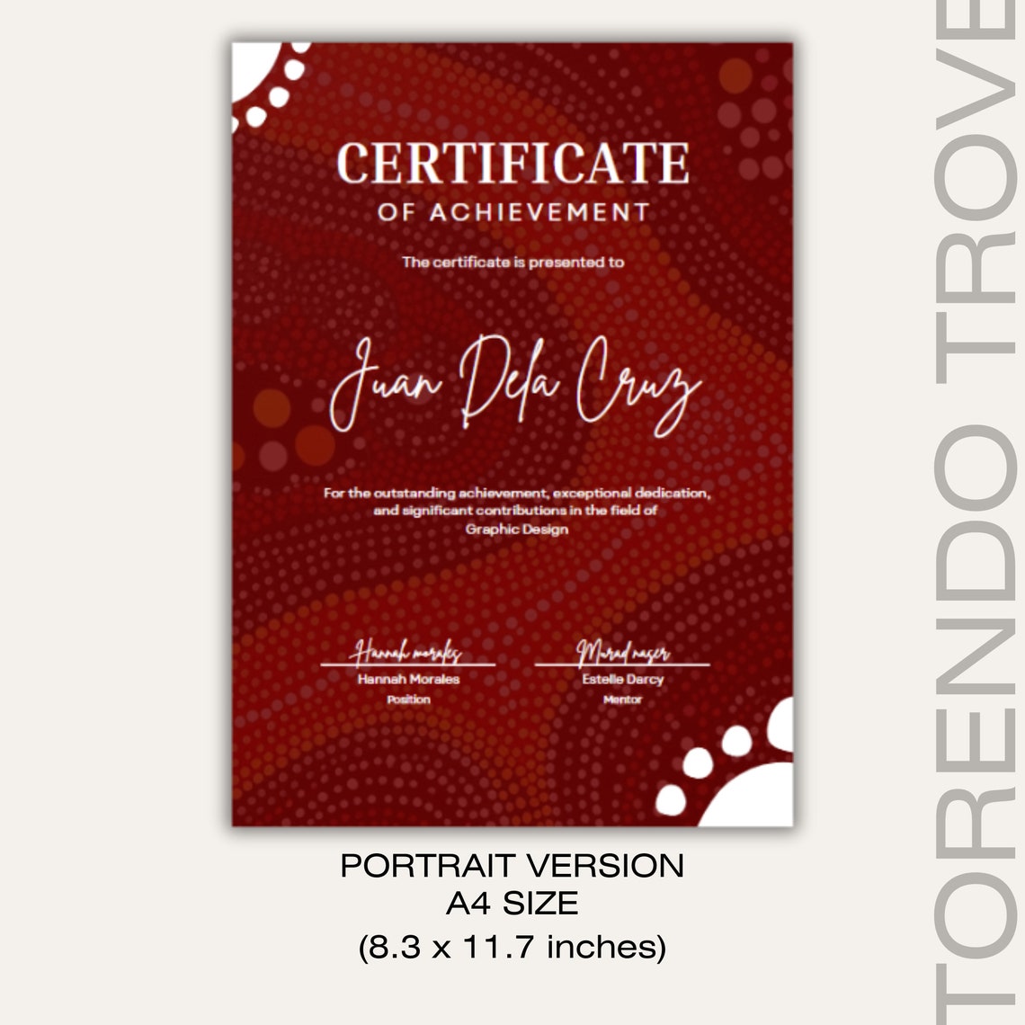 Aboriginal Certificate Template, Canva File Editable, 2-in-1, Landscape ...