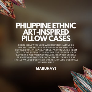 Filipino Ethnic Design Pillow Case 14x14 16x16 18x18 20x20, Philippines ...