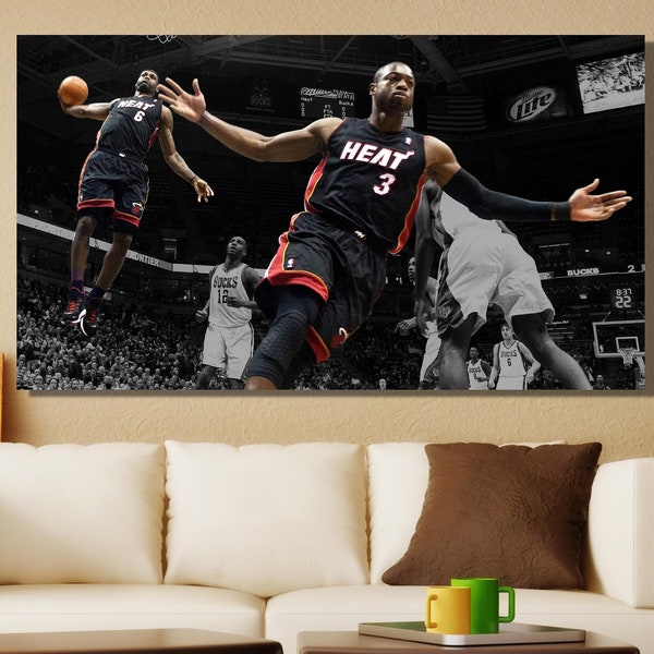 Lebron James Dwyane Wade Poster - Etsy