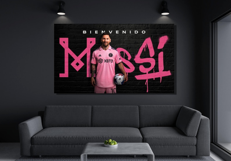 Lionel Messi Wall Art,lionel Messi Ready to Hang Canvas Wall Art,lionel ...