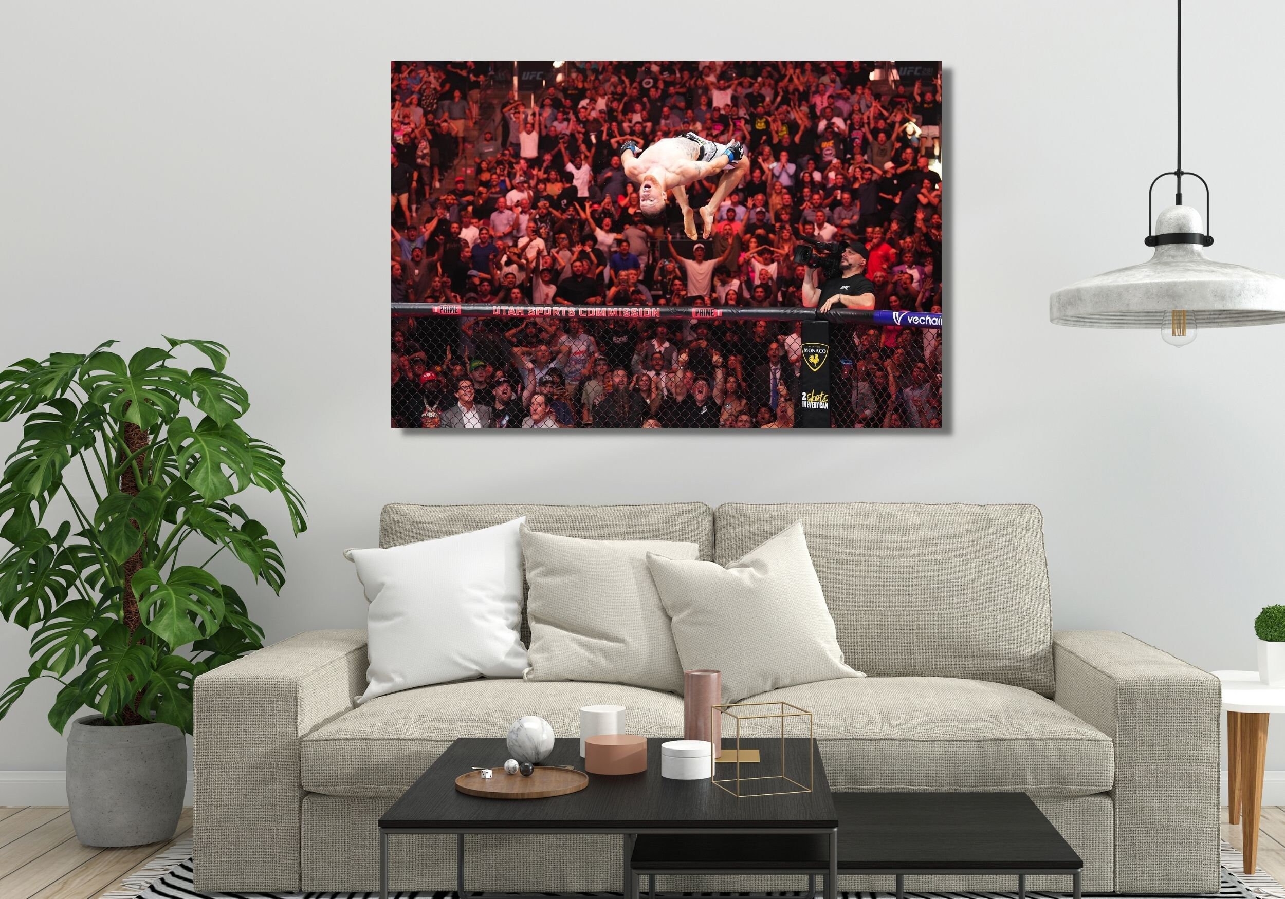 Justin Gaethje Knockout Canvas Wall Art & Poster Print BMF Title KO ...