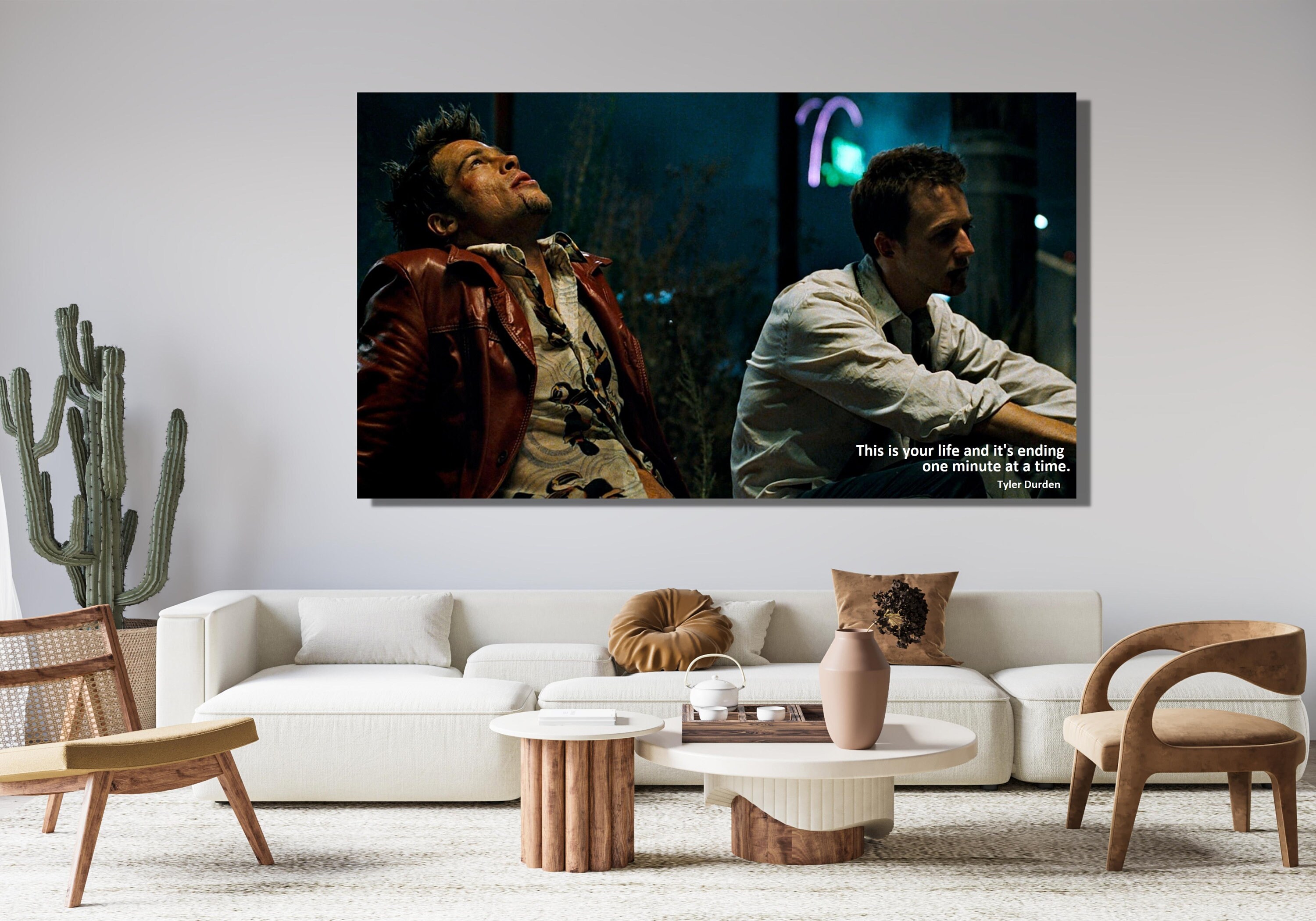 Fight Club Movie Poster,the First Rule of the Fight Club Canvas Wall ...
