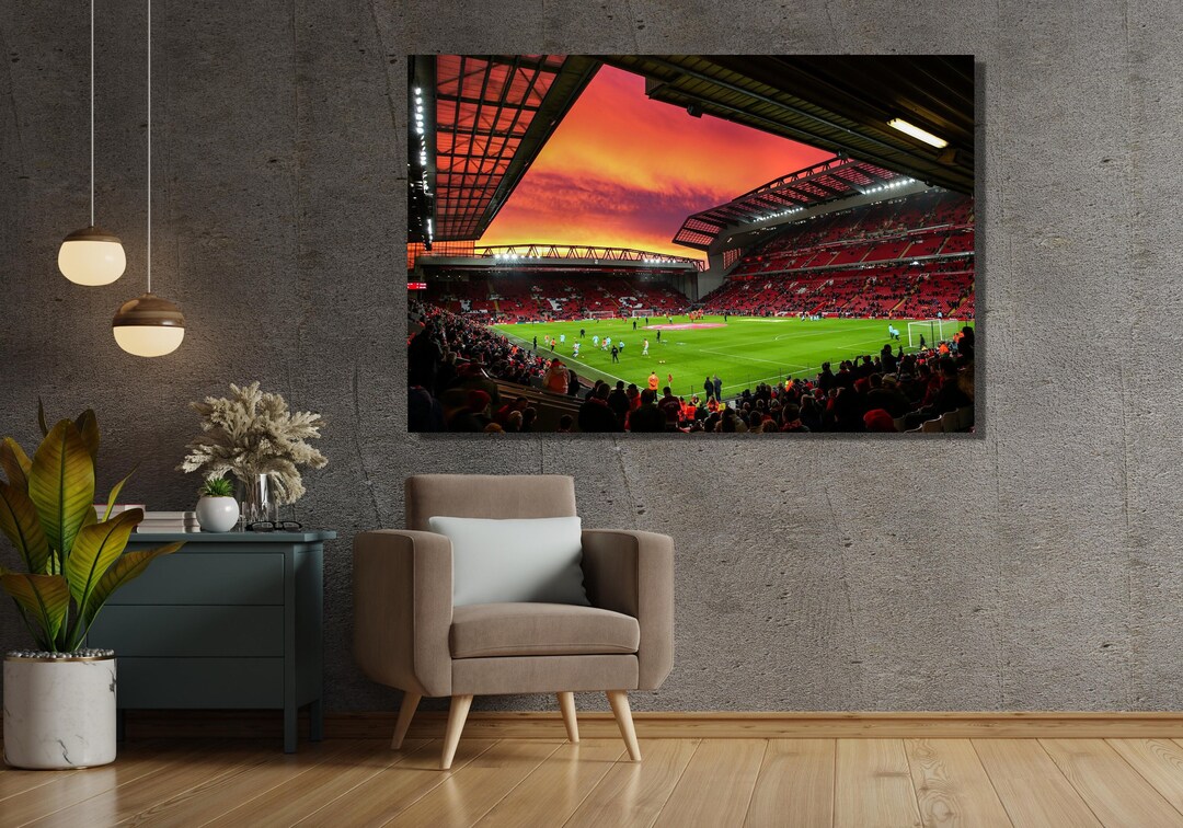 Anfield Stadium Framed Canvas Wall Art you'll Never Walk - Etsy UK