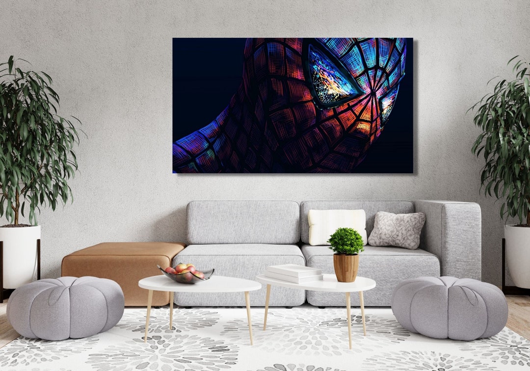 Spiderman Canvas Wall Artgraffiti Spiderman Printspiderman - Etsy
