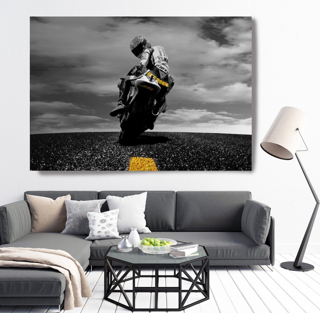 Valentino Rossi Canvas Wall Art,valentino Rossi Poster,motogp Canvas ...