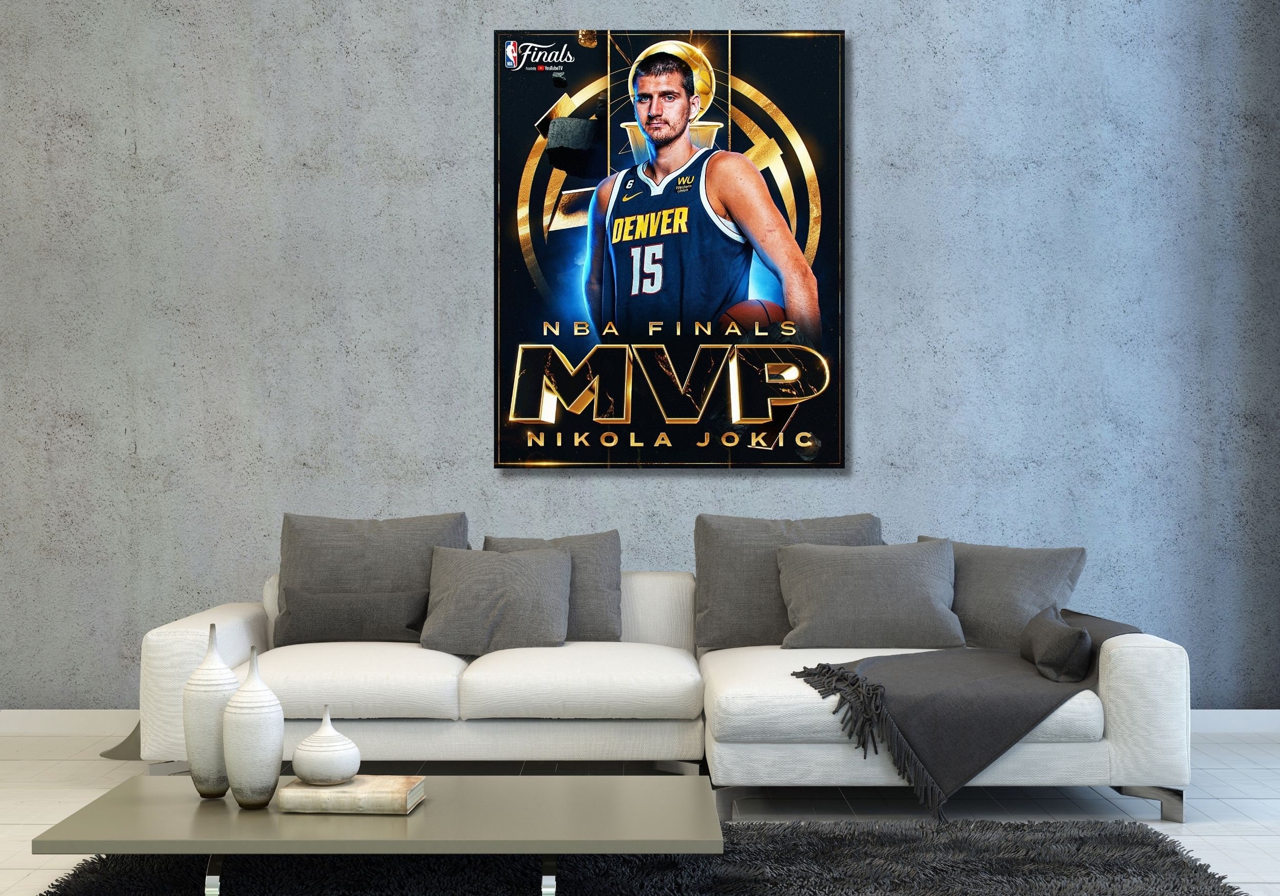 MVP Nikola Jokic Canvas Wall Art Nikola Jokic Poster Sports - Etsy