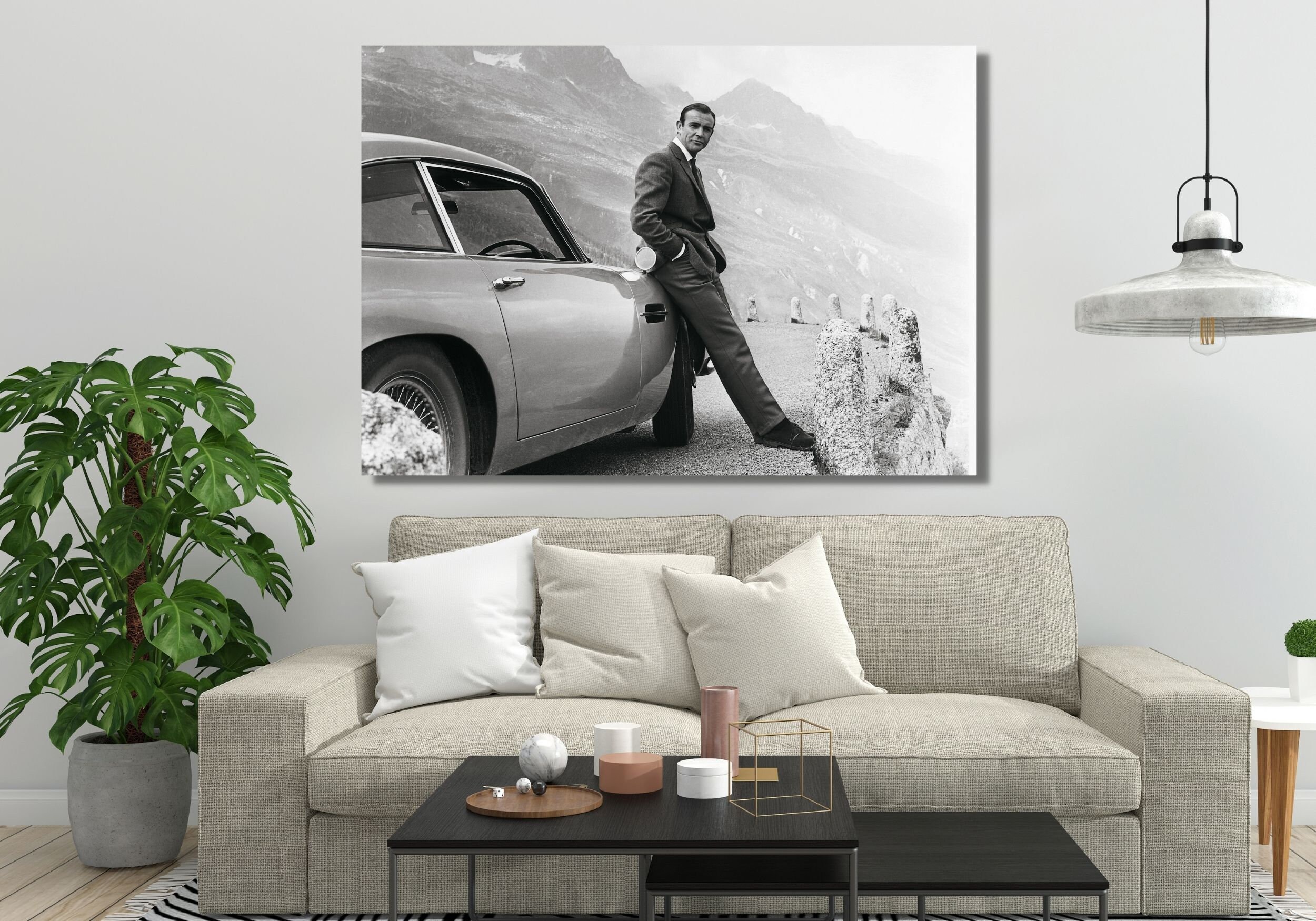 James Bond Sean Connery Canvas Wall Art/james Bond Poster/james Bond ...