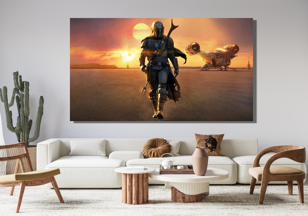 Mandalorian Poster,mandalorian Print,mandalorian Canvas Wall Art ...