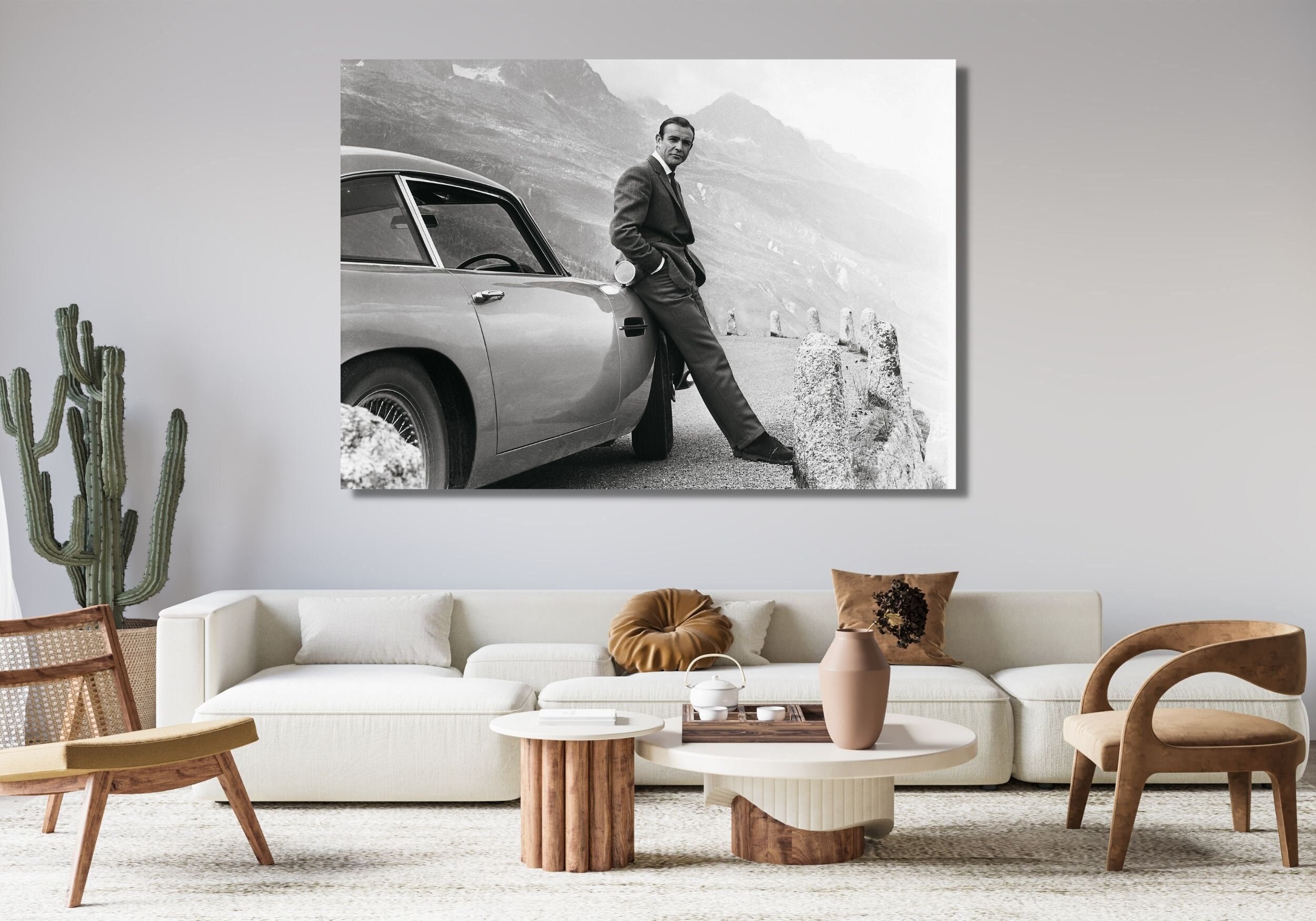 James Bond Sean Connery Canvas Wall Art/james Bond Poster/james Bond ...
