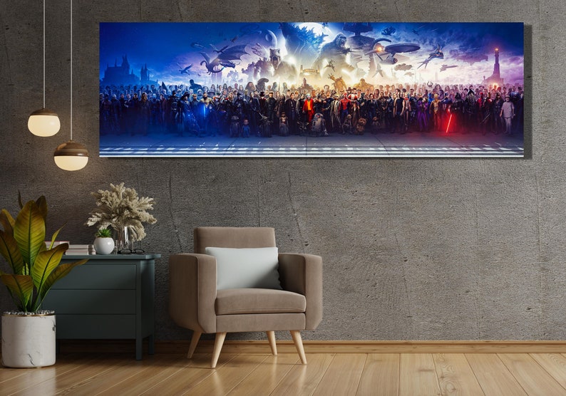 150 Movie Blockbuster Characters Panorama Wall - Etsy
