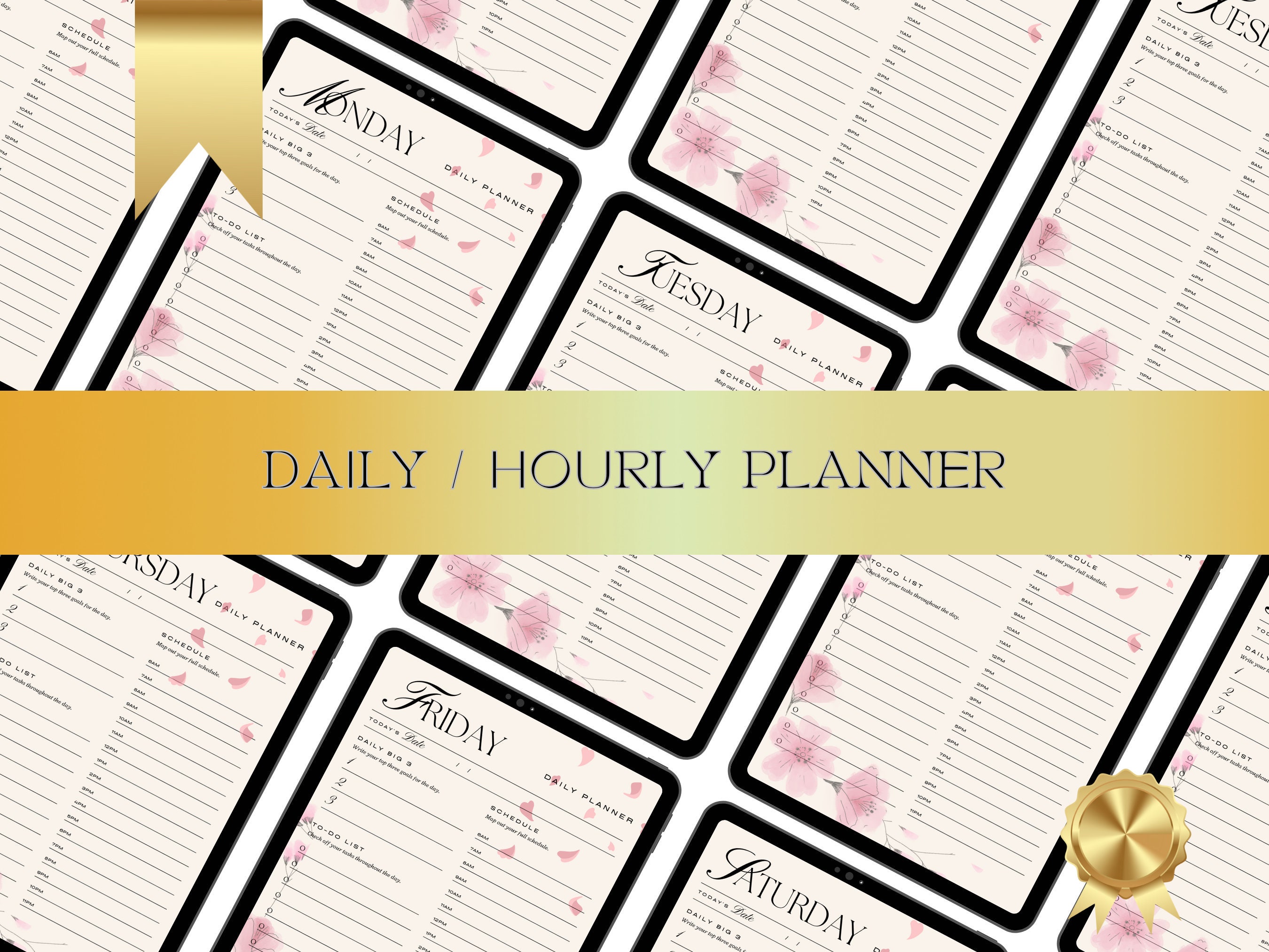 Hourly Planner Printable Hourly Planner Daily Hourly Planner One Page ...