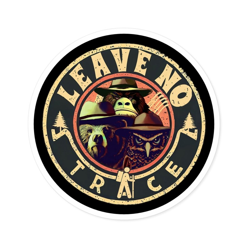 Our leave No Trace Three Amigos Design in Round Stickers, Indooroutdoor ...