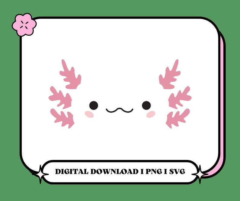 Cute Face Baby Axolotl PNG, Salamander Illustration, Face of Animal ...