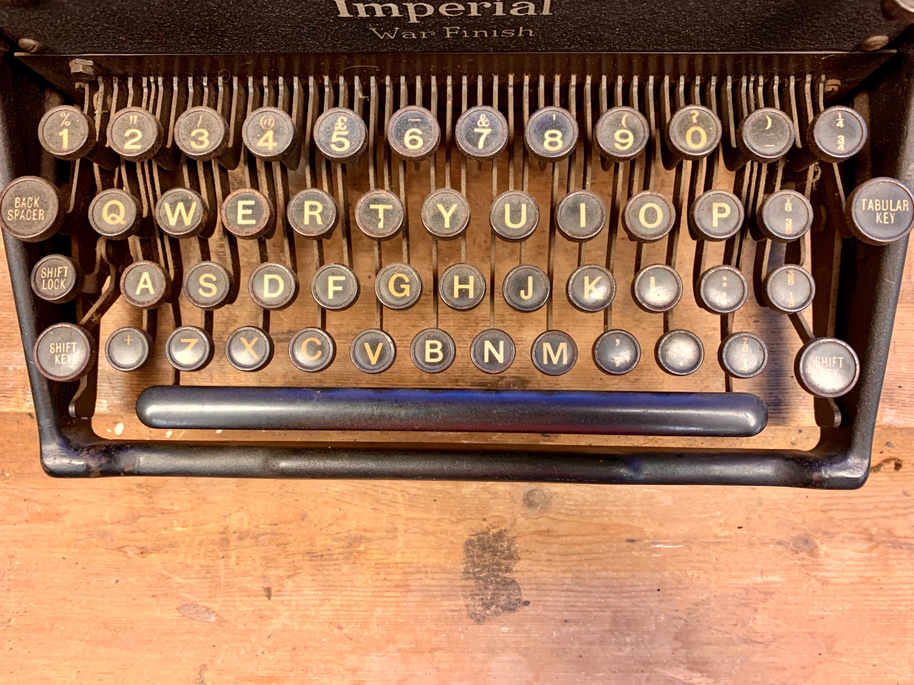 Vintage Antique Imperial Model 50" War-finish- Typewriter in 2-star ...