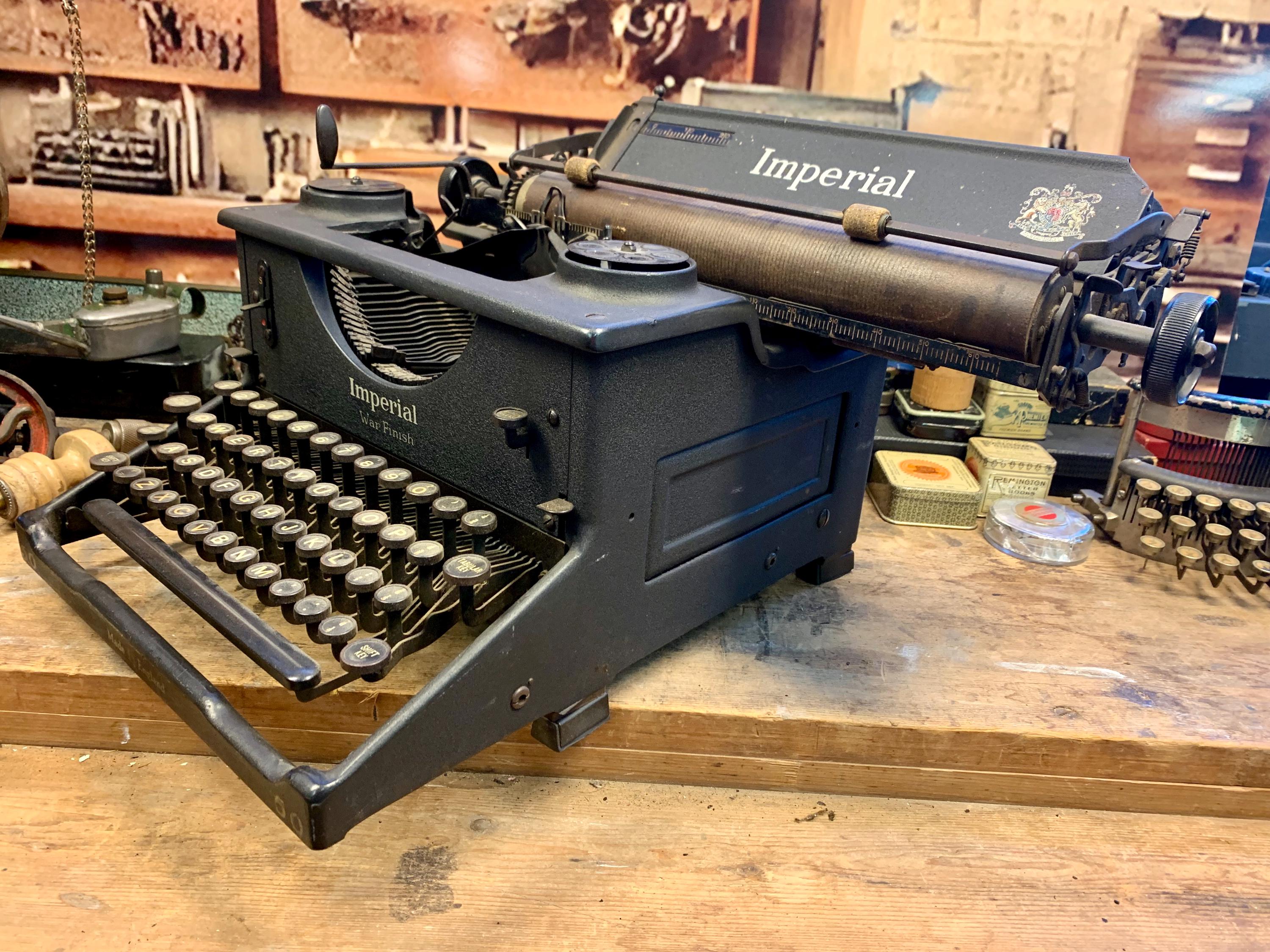 Vintage Antique Imperial Model 50" War-finish- Typewriter in 2-star ...