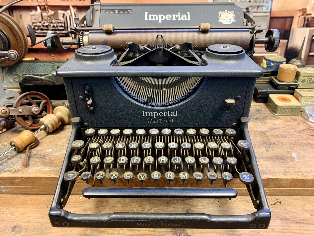 Vintage Antique Imperial Model 50" War-finish- Typewriter in 2-star ...
